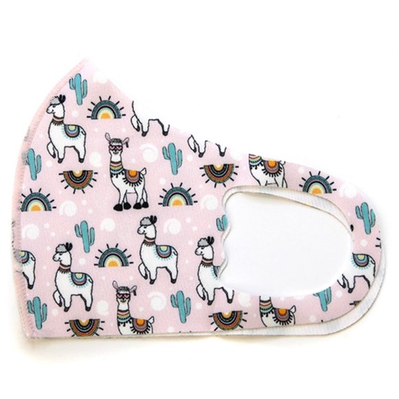 Accessories | Multi Pink Llama Cactus Kids Face Mask | Poshmark